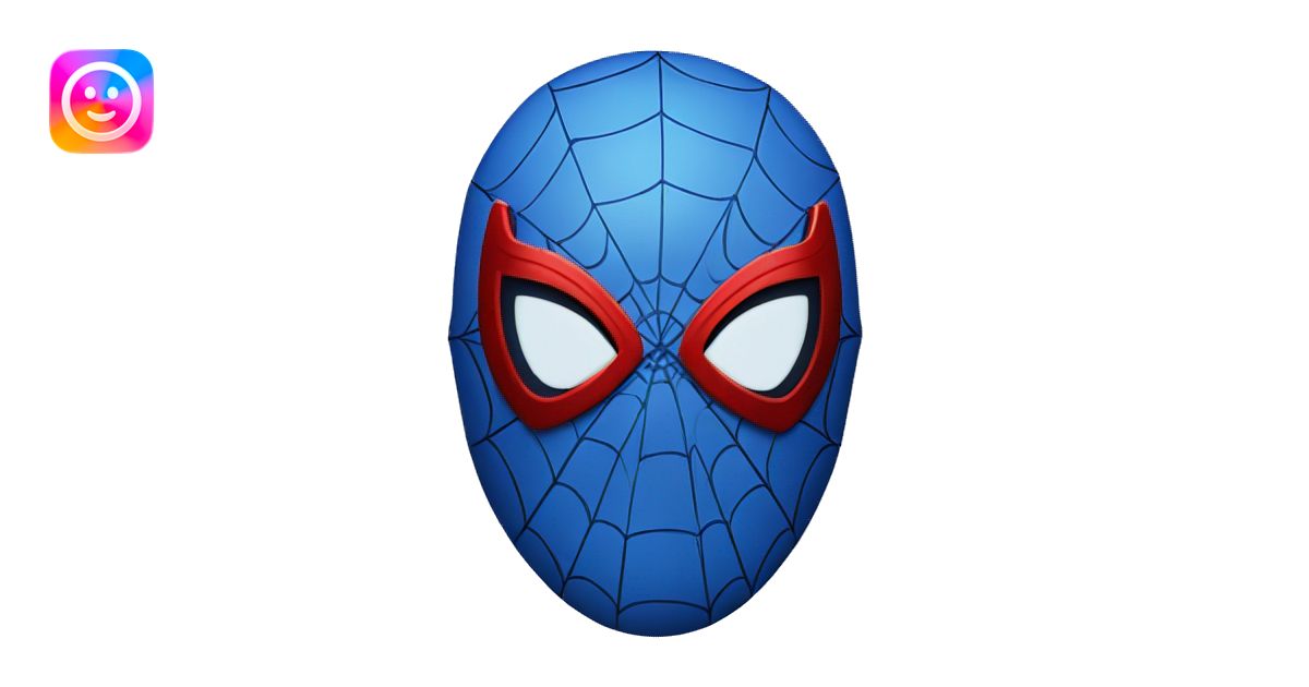 Blue Spider-Man mask emoji | AI Emoji Generator