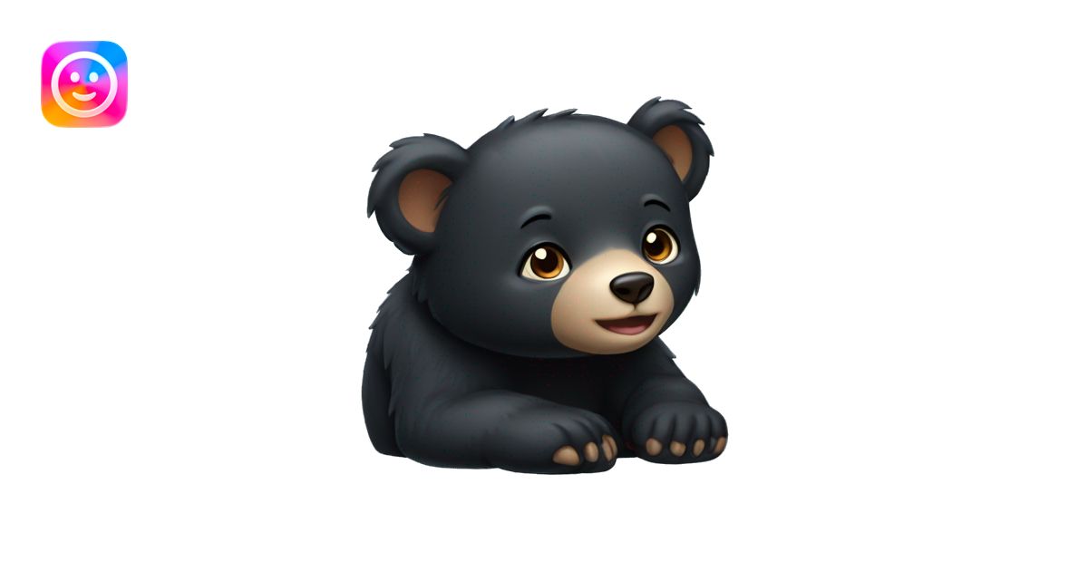 black bear cub emoji | AI Emoji Generator