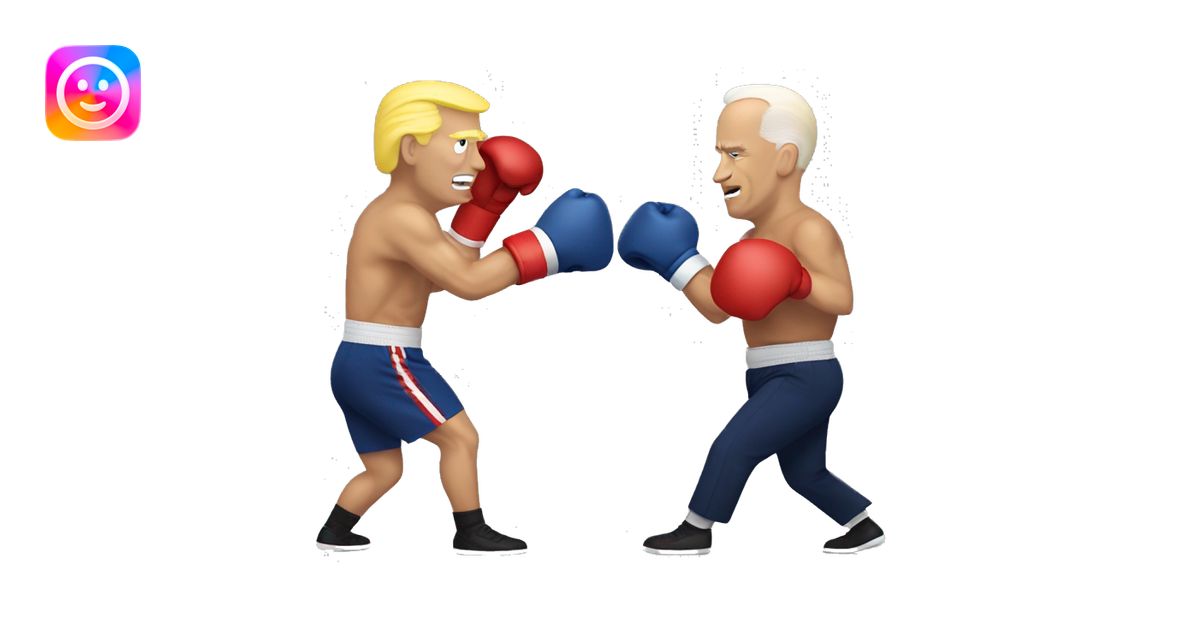 Joe Biden and Donald trump boxing emoji | AI Emoji Generator