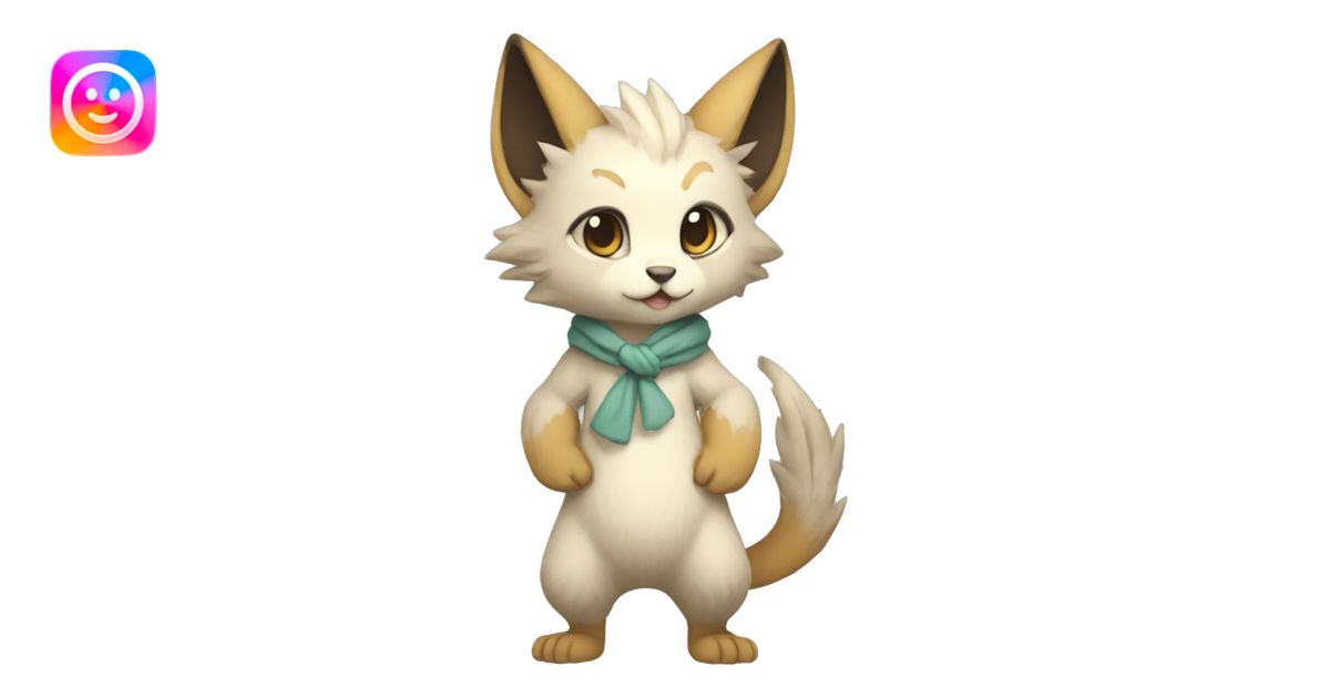 Anthro Chibi-style-Fur-Sona-Fakémon Full Body emoji | AI Emoji Generator