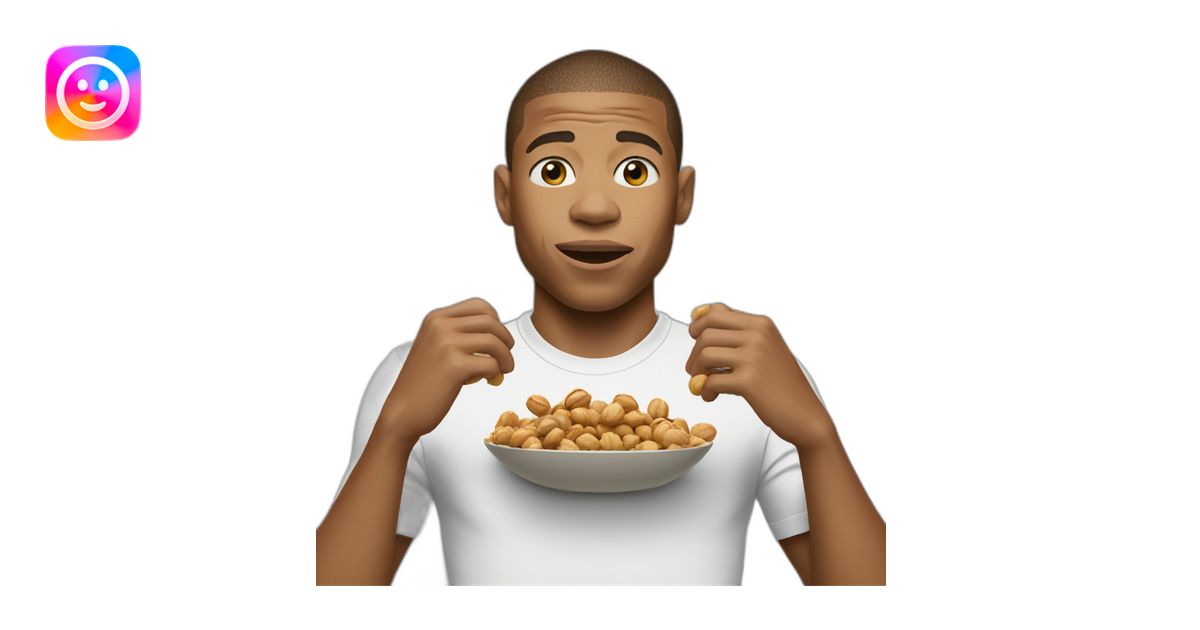 mbappe-eating-nuts emoji | AI Emoji Generator