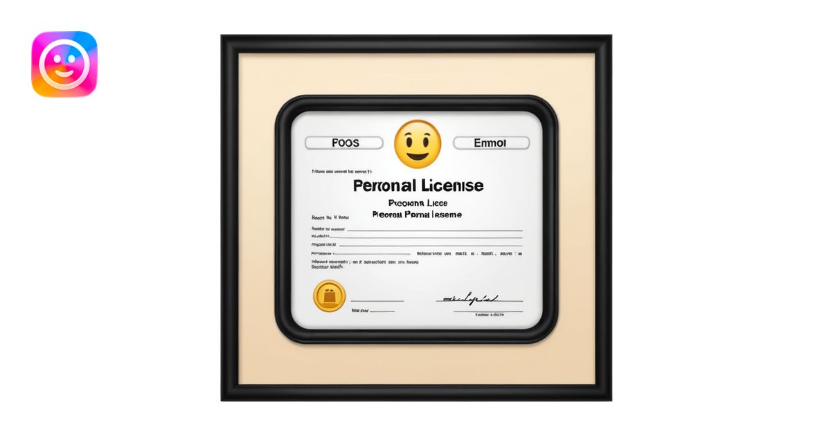 docs and personal license emoji | AI Emoji Generator