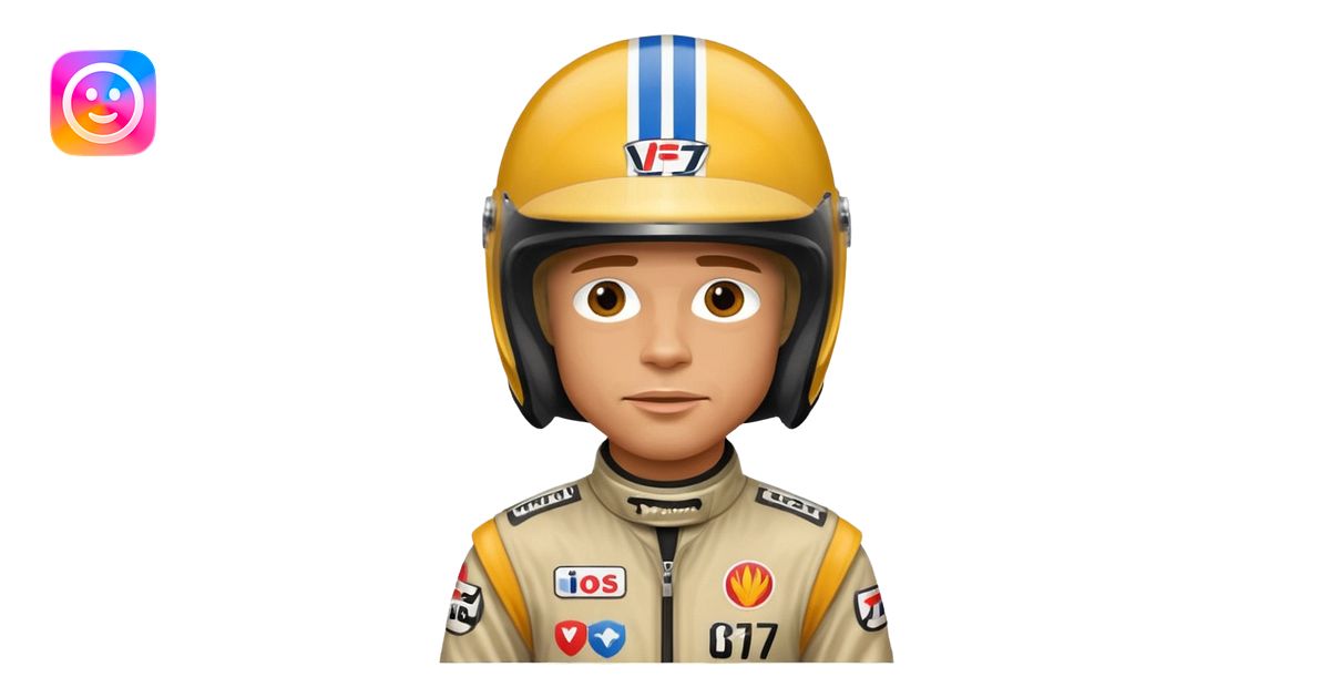brad pitt from f1 movie in racing suit emoji | AI Emoji Generator
