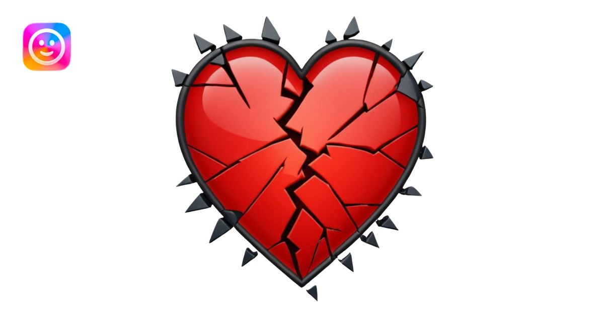 Black heartbreak from the middle emoji | AI Emoji Generator