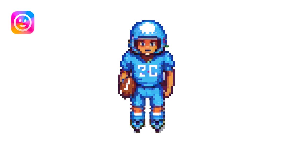 football player, classic 8-bit look, pixel art style illustration | AI ...