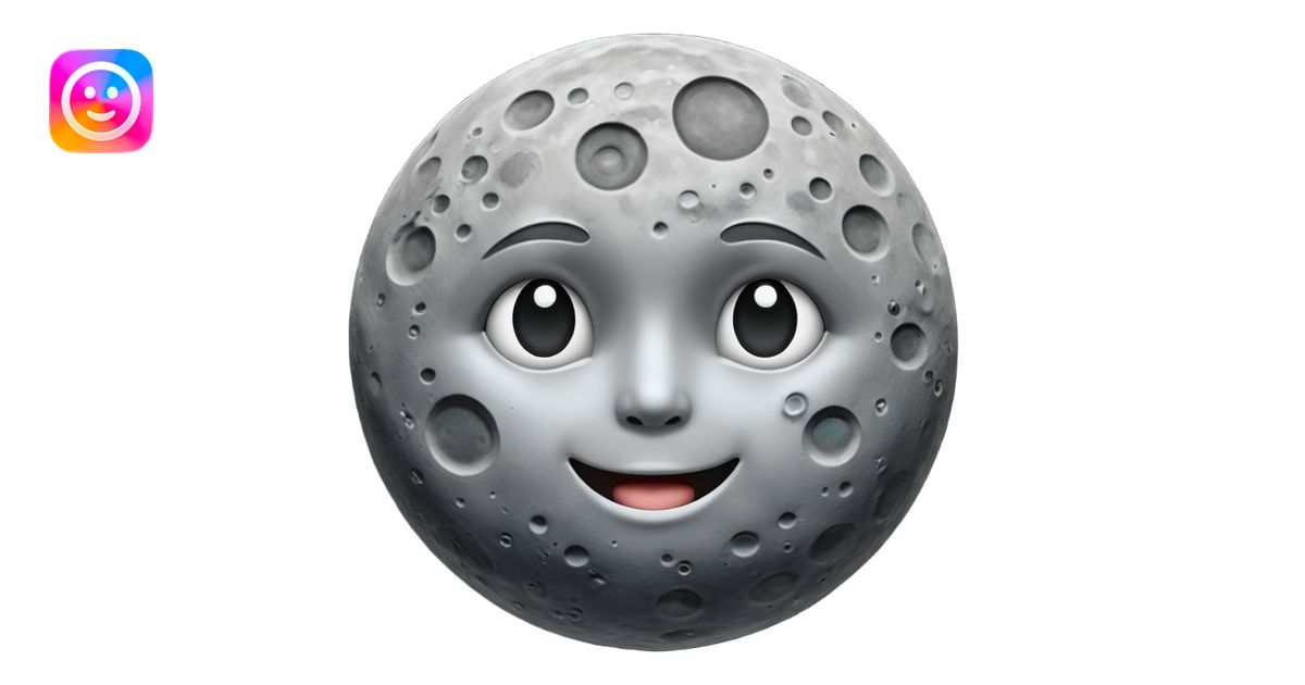 Realistic moon without a face emoji | AI Emoji Generator
