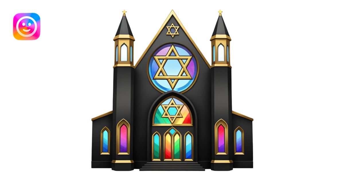 jewish synagogue temple in dark goth aesthetic style with black ...