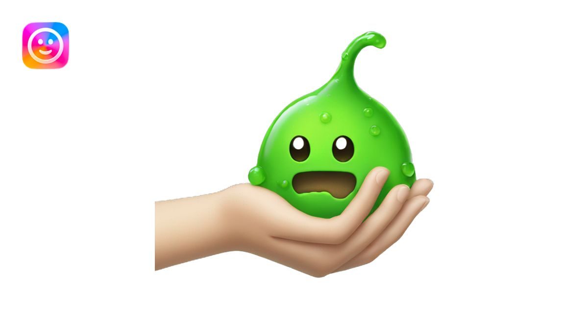 slime in hand emoji | AI Emoji Generator