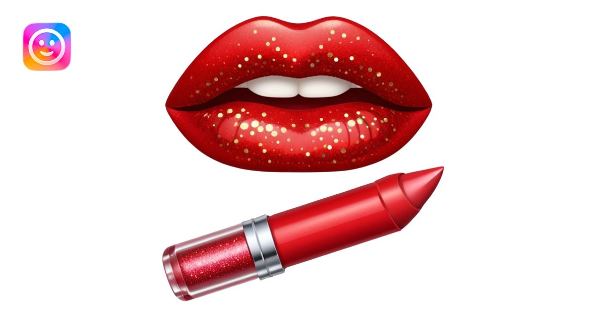 Lipstick glitter emoji | AI Emoji Generator