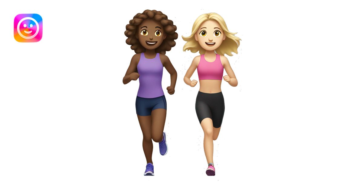 A girl with brown hair and a girl with blonde/brown hair running a 5k ...