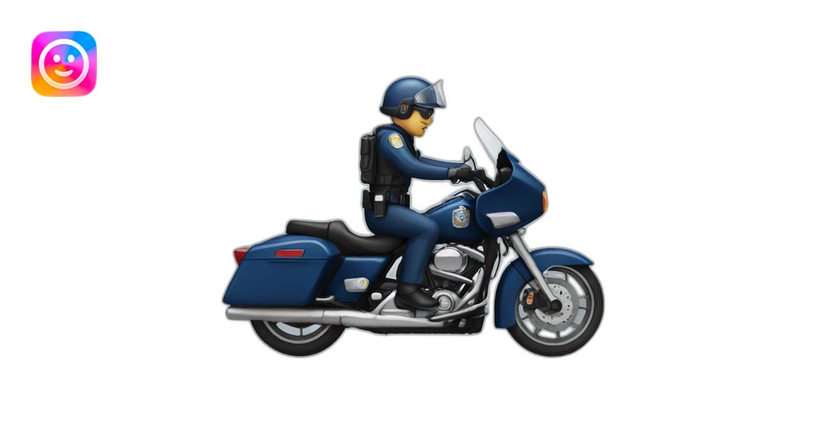 motorcycle police emoji | AI Emoji Generator
