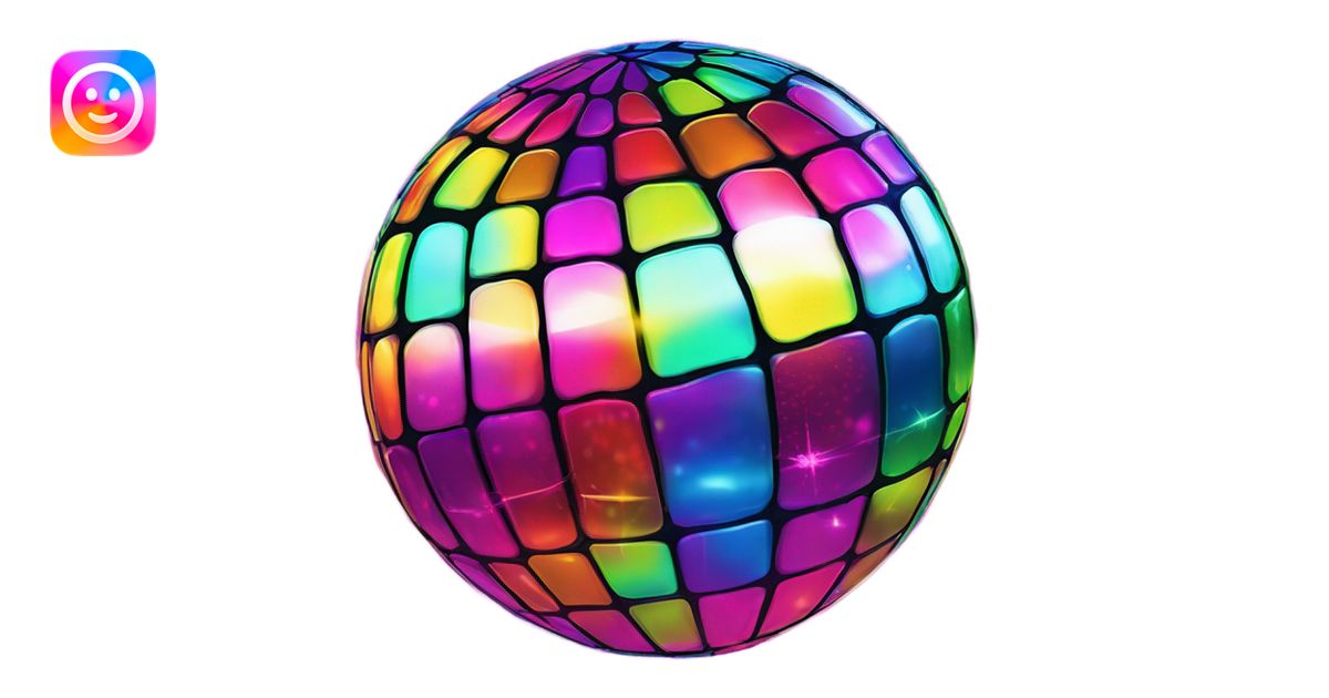 Lisa Frank disco ball emoji | AI Emoji Generator