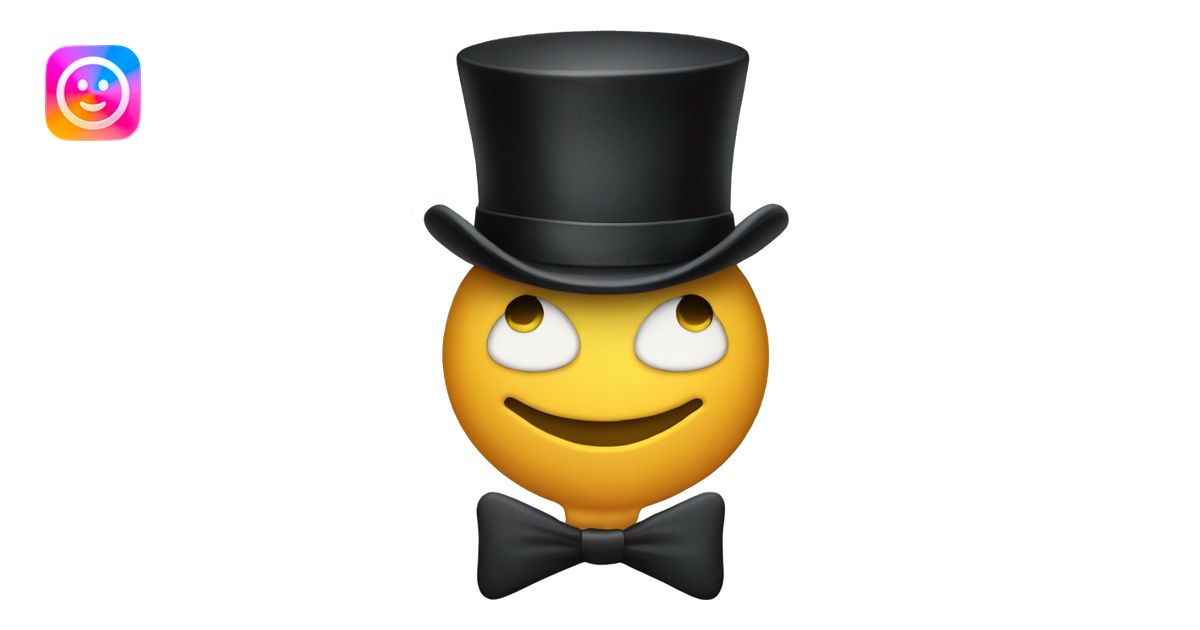 top hat with two feet below emoji | AI Emoji Generator