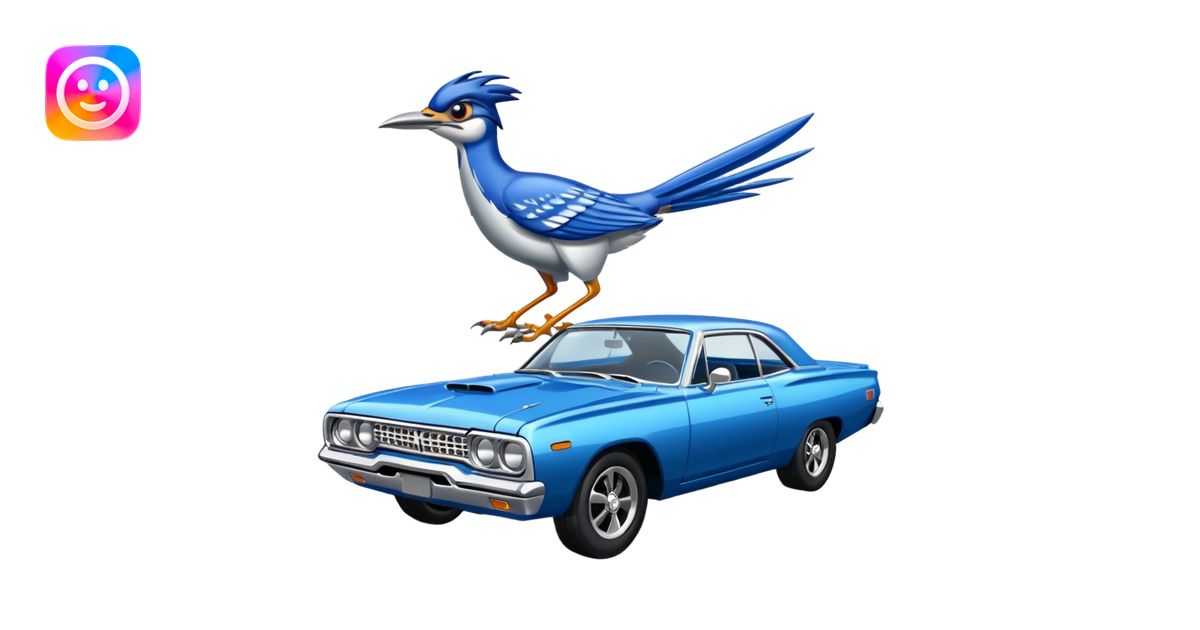roadrunner car emoji | AI Emoji Generator