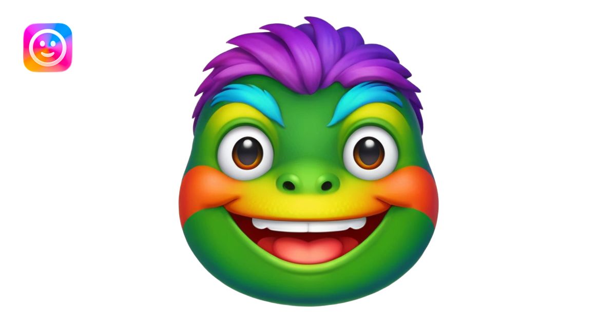 Rainbow pepe emoji | AI Emoji Generator