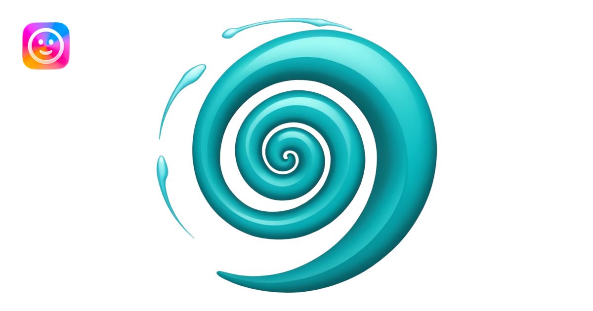 Swirl storm mark the colur teal emoji | AI Emoji Generator