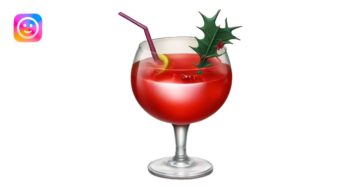Daemon little red with thorns drinking cocktail emoji | AI Emoji Generator