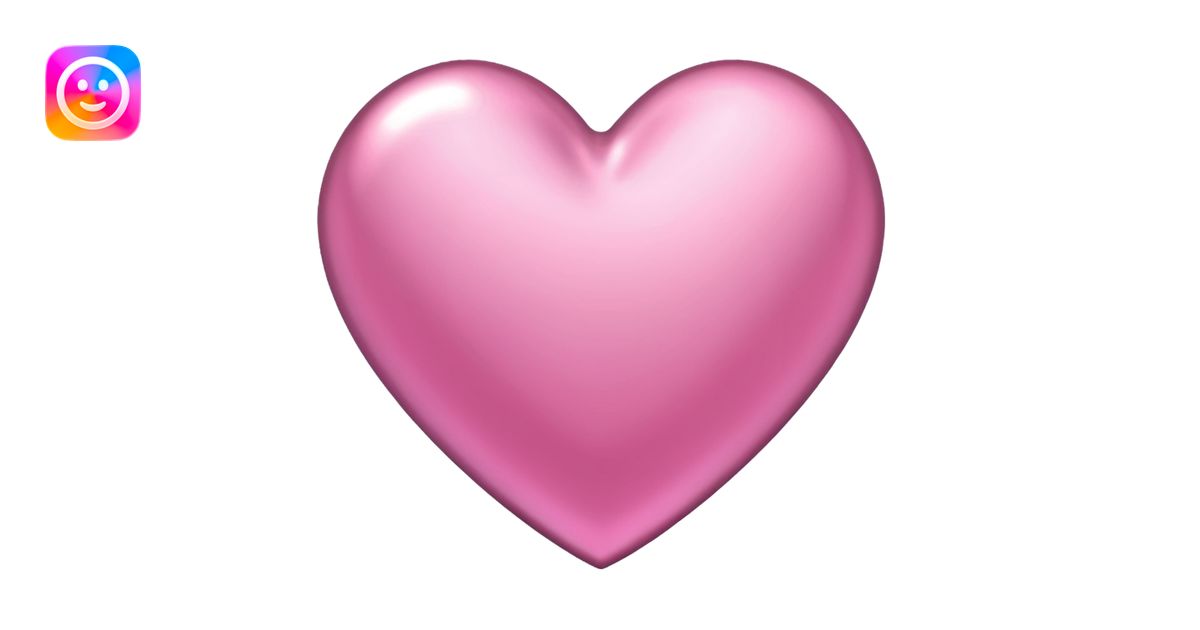 pink metallic heart emoji | AI Emoji Generator