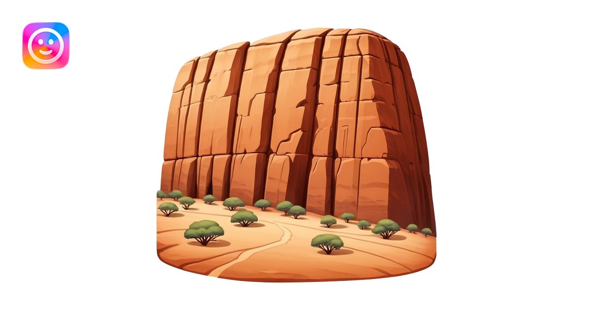 Ayers Rock in the red Center of Australia emoji | AI Emoji Generator