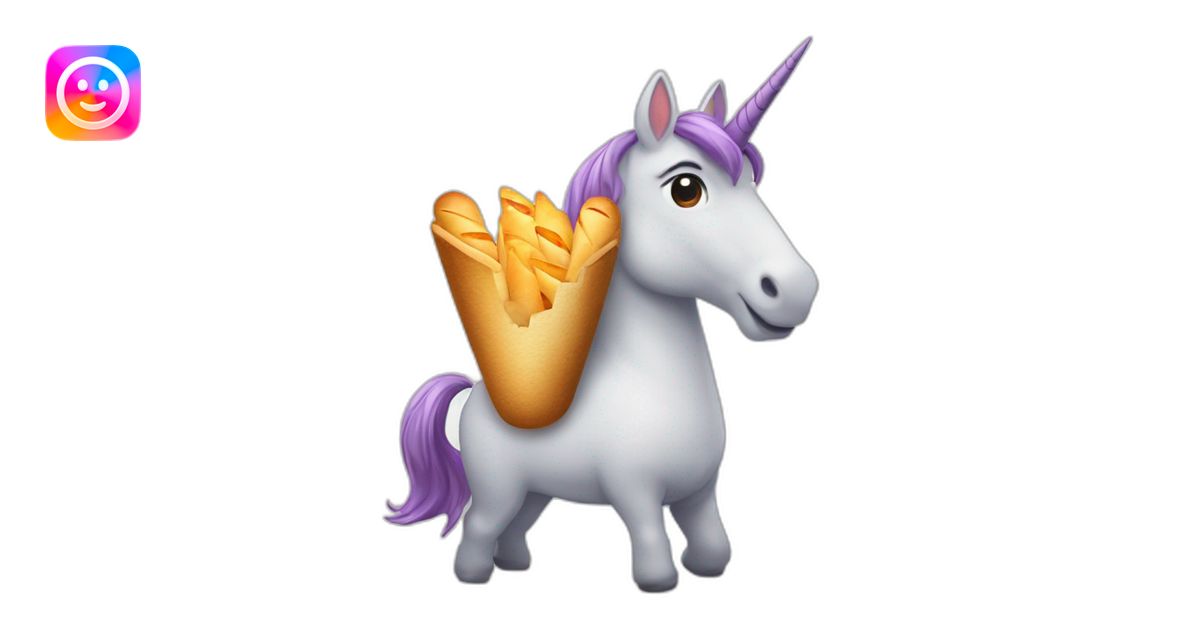 Licorne avec un baguette magic a la place de la corne emoji | AI Emoji ...