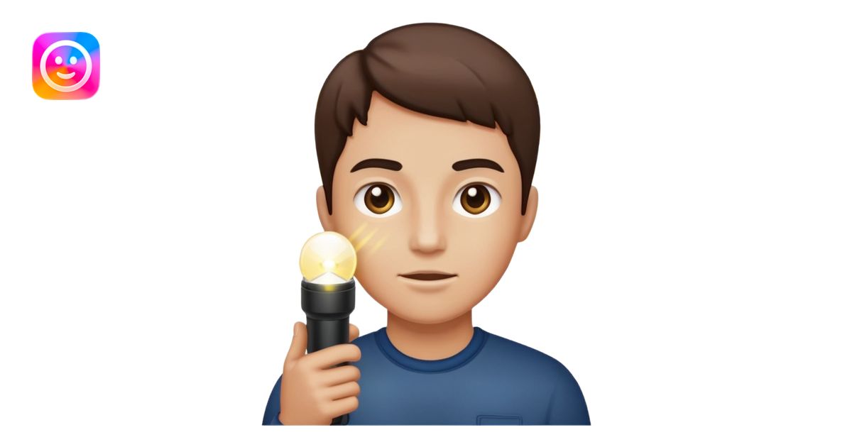 Night time story with flash light shining up on face emoji | AI Emoji ...
