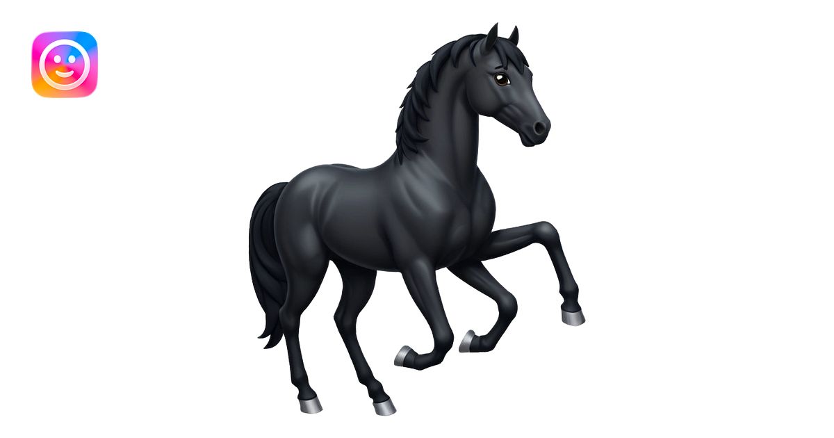 Black horse emoji emoji | AI Emoji Generator