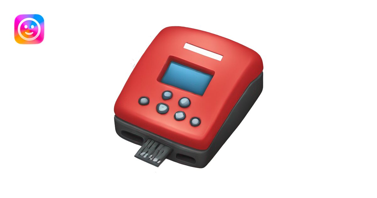 Red hart modem emoji | AI Emoji Generator