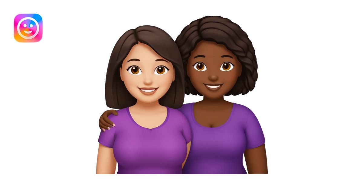 2 fat girls emoji | AI Emoji Generator