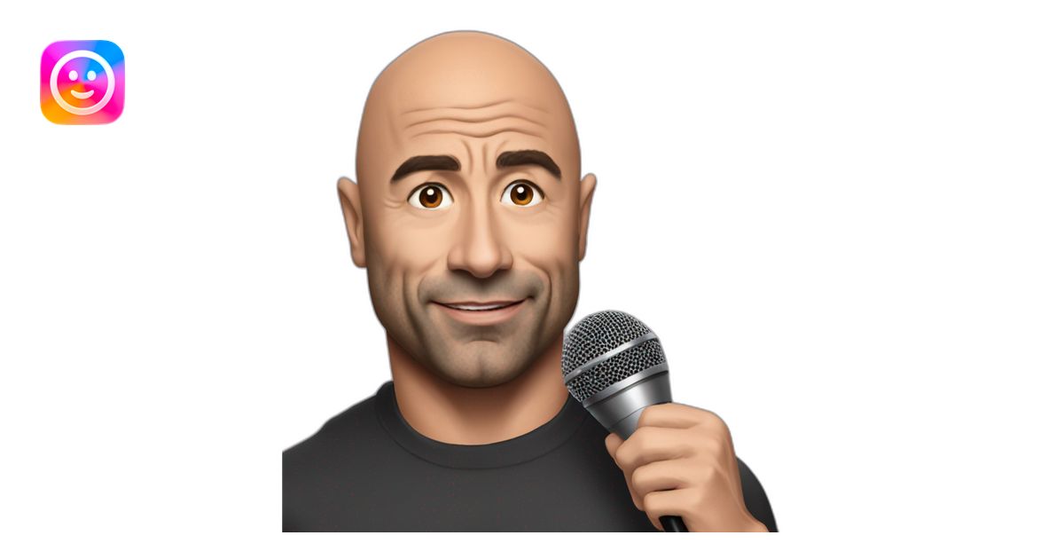 Joe Rogan podcast with a microphone emoji | AI Emoji Generator