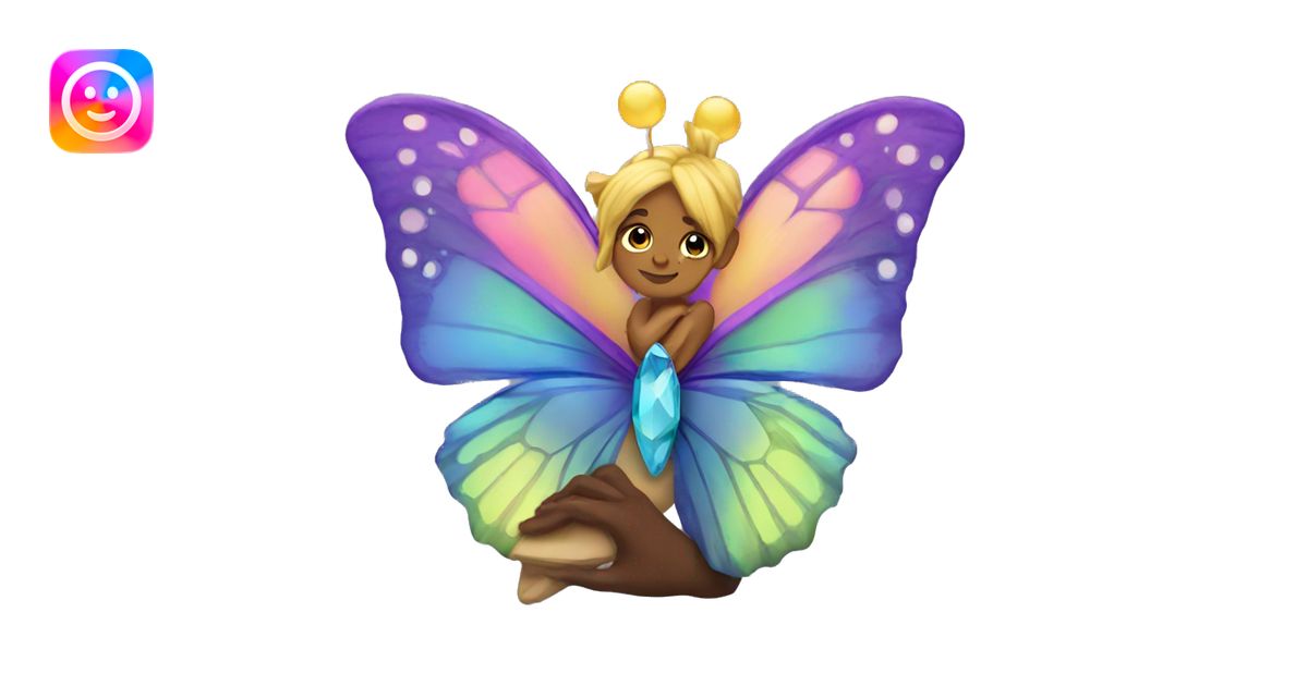 Gem and butterfly collaboration emoji | AI Emoji Generator