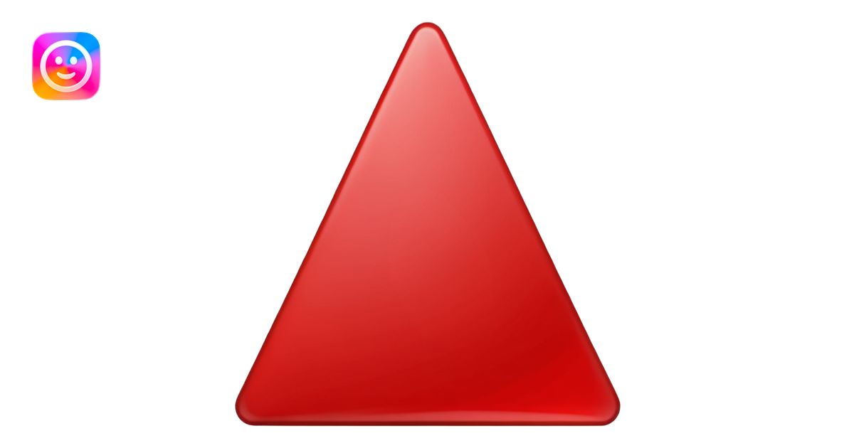 Red triangle emoji | AI Emoji Generator