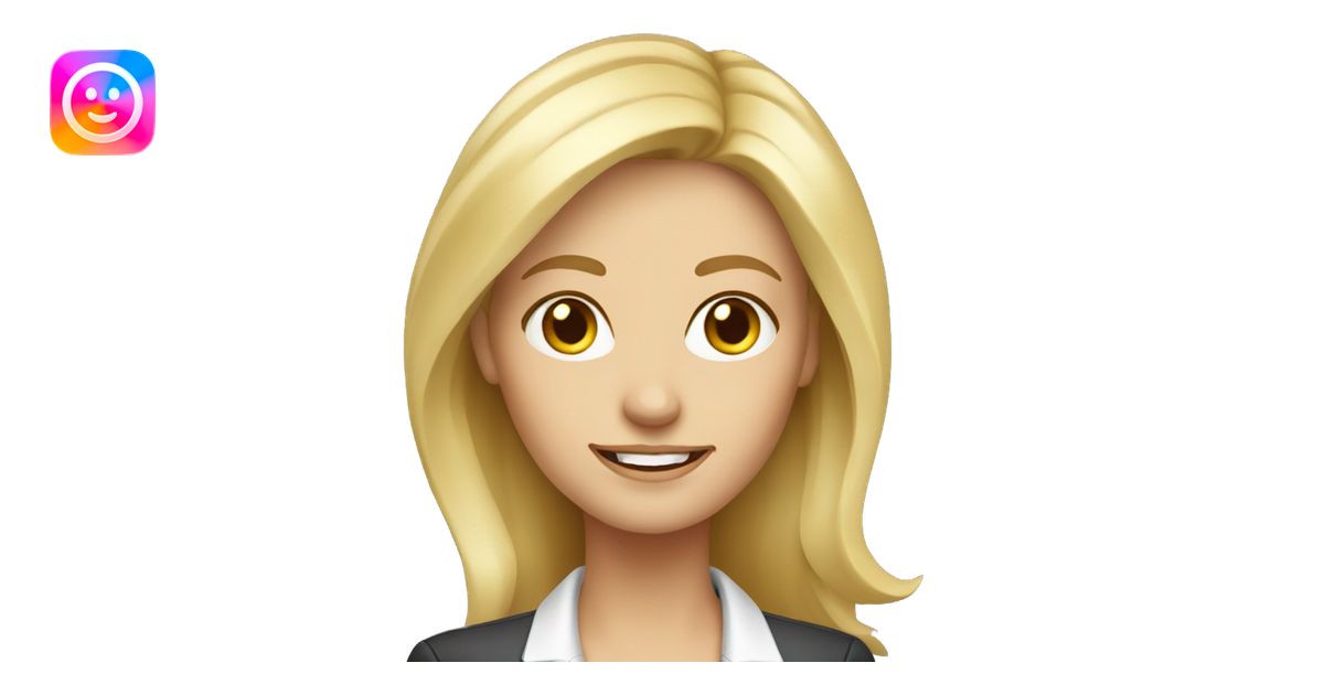 blonde female real estate agent emoji | AI Emoji Generator