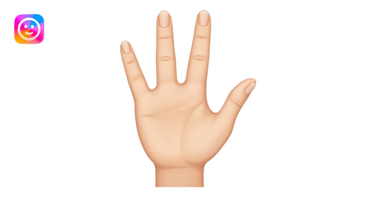 Les doigts en forme de W emoji | AI Emoji Generator