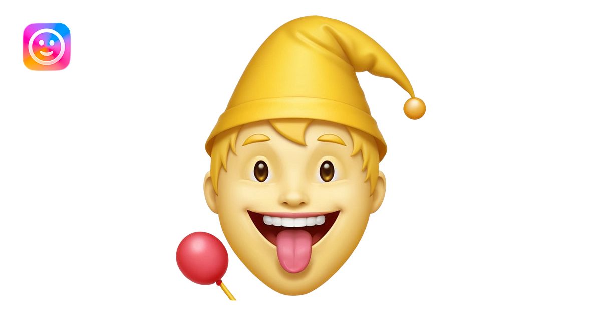 Doing the tongue out trend with the circle head one the normal yellow ...