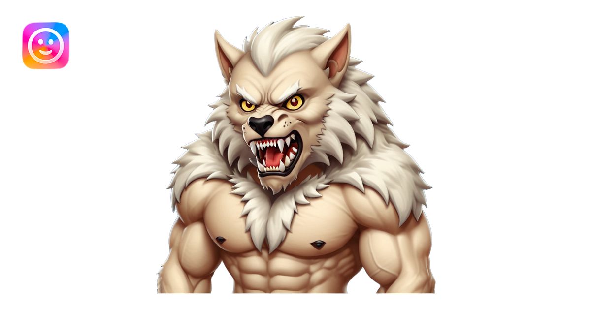 dnd 5e werewolf boss monster emoji | AI Emoji Generator