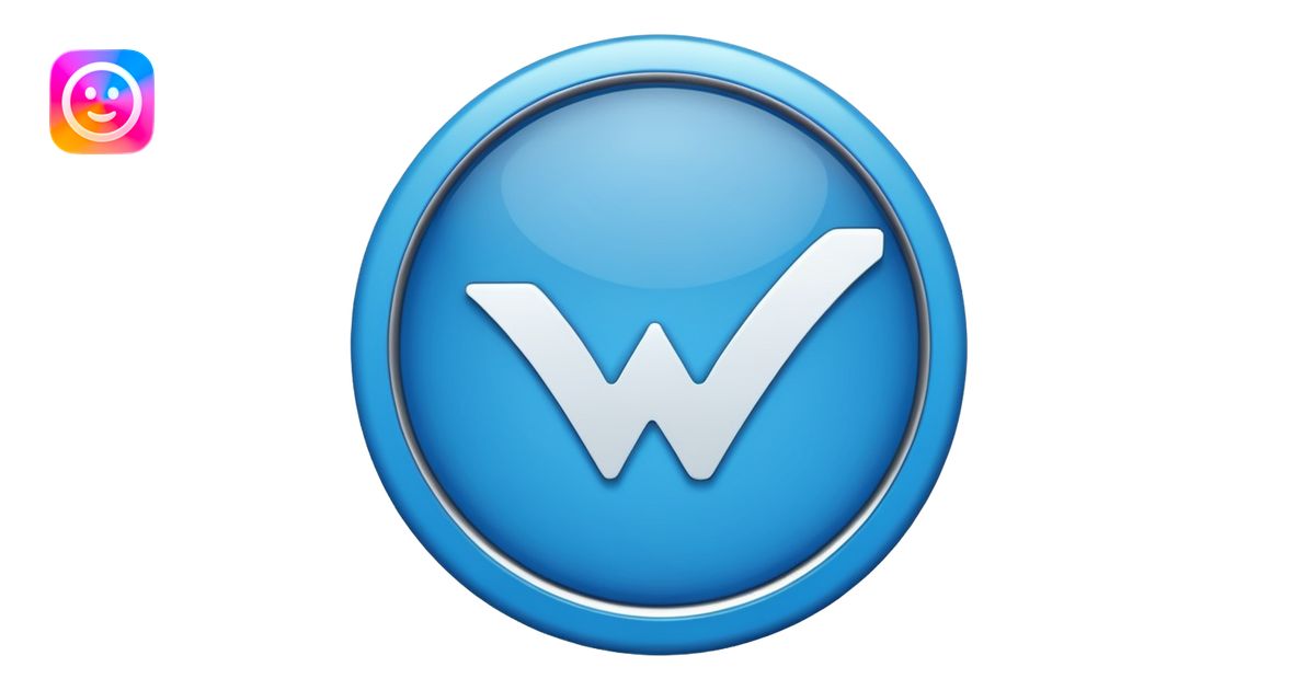 Blue verified check mark emoji | AI Emoji Generator