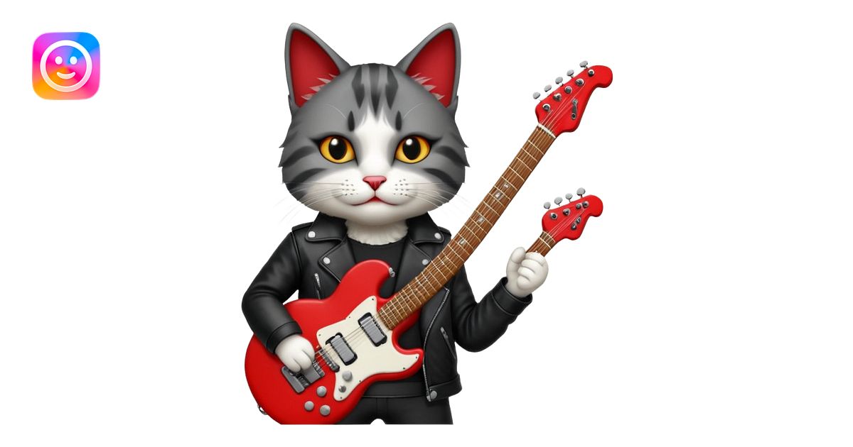 rock n roll cat emoji | AI Emoji Generator