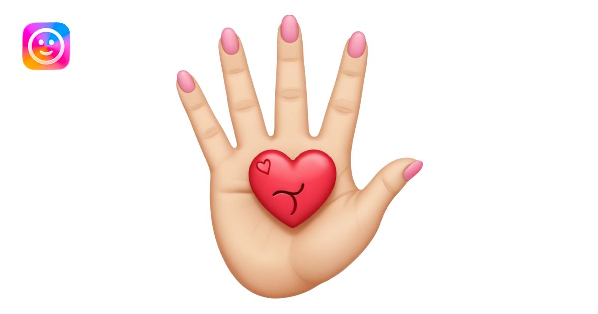 The emoji kiss with heart 😘, but adding three fingers in front of the ...