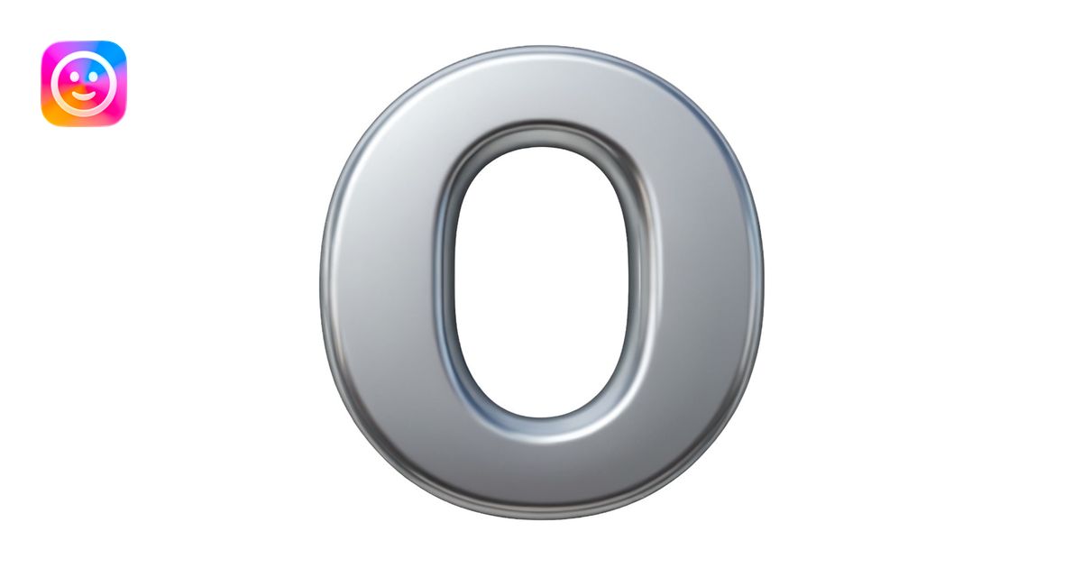 3D number zero (0) symbol emoji | AI Emoji Generator