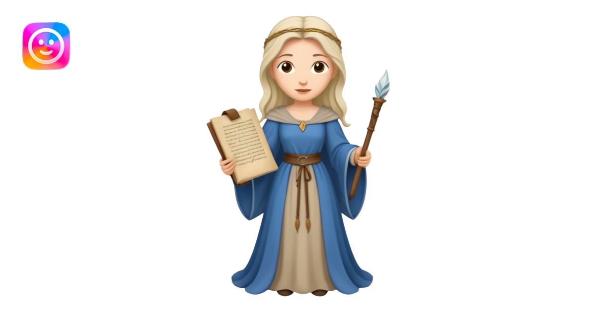 medieval female poet emoji | AI Emoji Generator