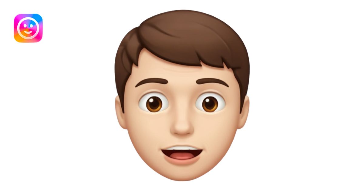 Male biting bottom lip emoji | AI Emoji Generator