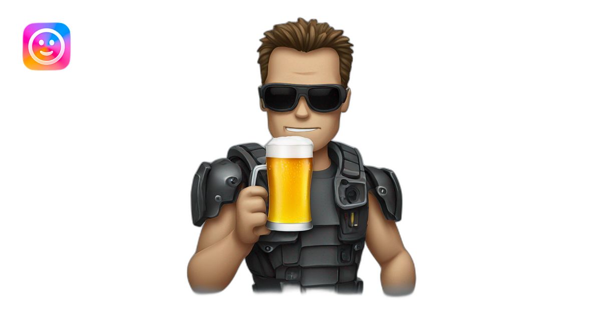 terminator drinking beer emoji | AI Emoji Generator