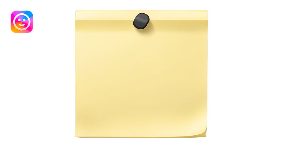 Blank sticky note, empty emoji | AI Emoji Generator