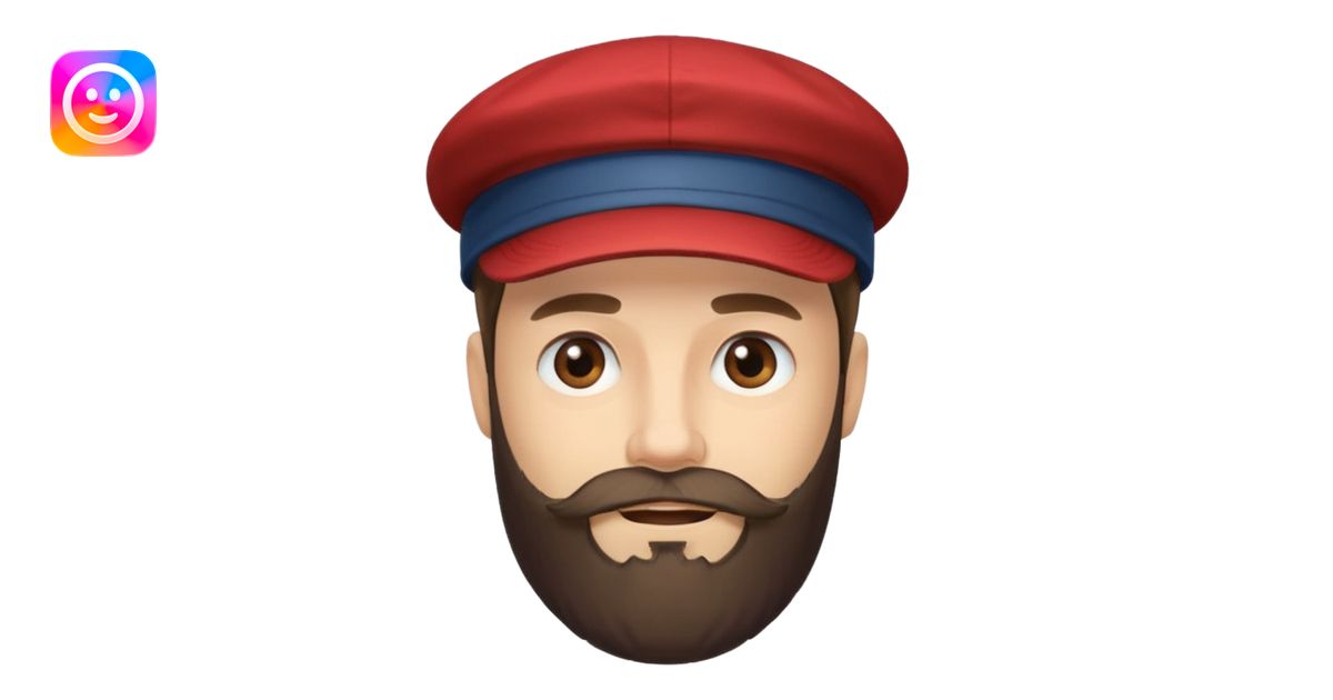 As un señor con barba y gorra emoji | AI Emoji Generator