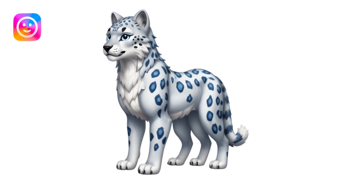 "Schnolf"-Snow-leopard-wolf-hybrid-fusion-animal-creature, full body ...
