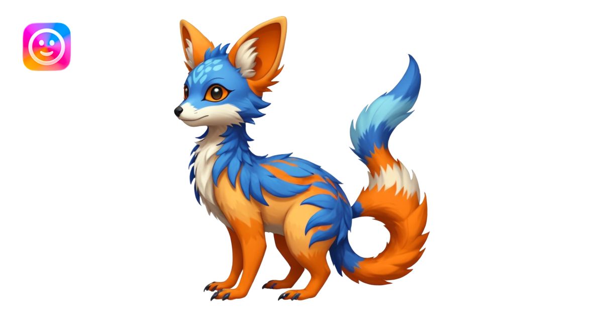 Feral Rare Fantasy colorful vibrant Vernid-Trico-species-Fakemon ...