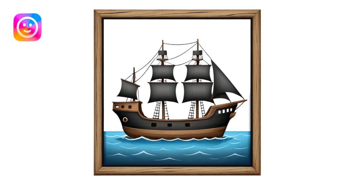 LOOKING BACK SHIP emoji | AI Emoji Generator