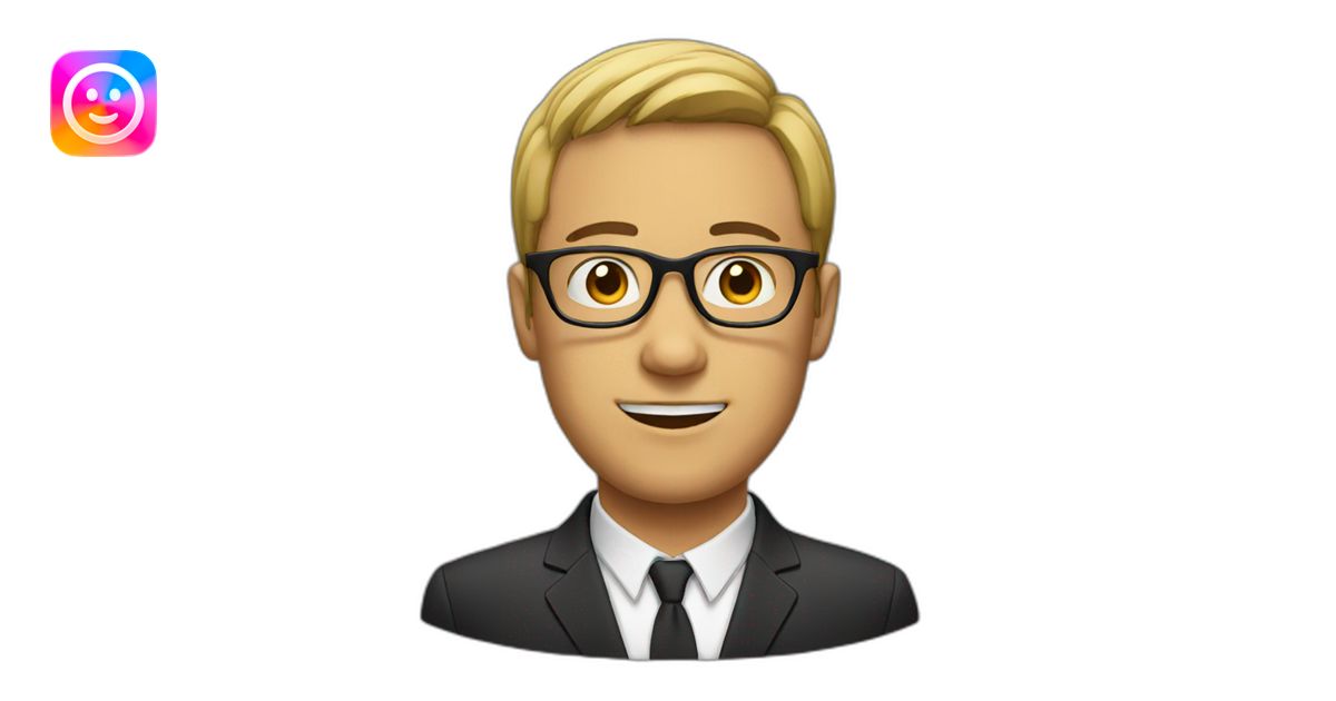 Man with glasses emoji | AI Emoji Generator