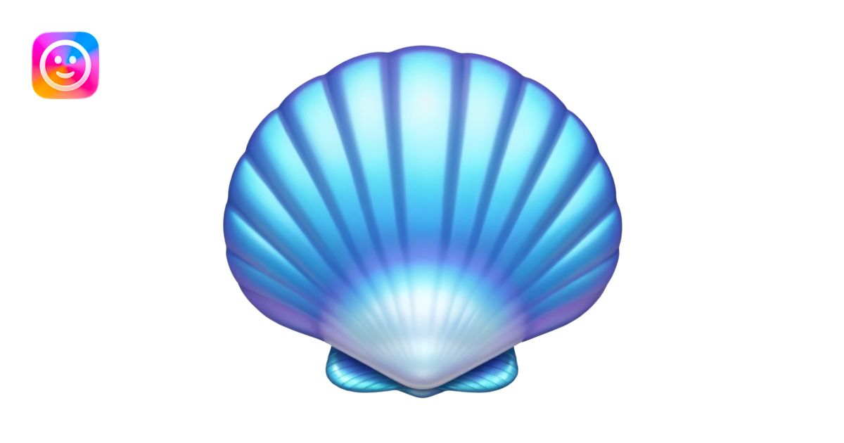 pearl in blue shells emoji | AI Emoji Generator