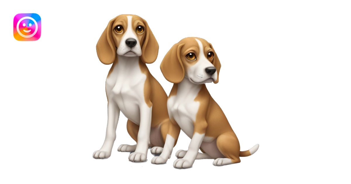 beagle and sphinx playing emoji | AI Emoji Generator